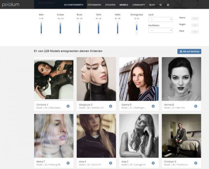 Modelkartei Alternative: Model-Communities im Test